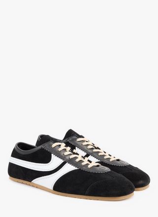 Dries Van Noten Baskets bi-mati&egrave;re &agrave; semelle fine en cuir