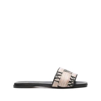 Max Mara Slide Sandalen mit Logo-Detail - - Shoes - Damen - Beige - 35 EU
