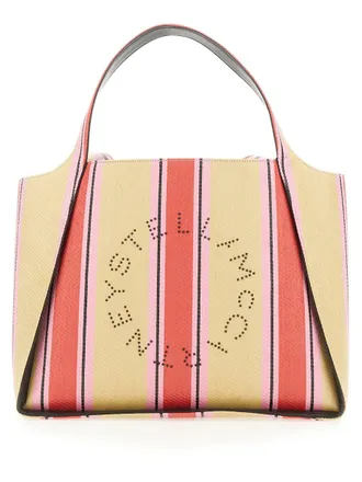 Stella McCartney Womens Tote Bag With Logo Multicolour Polyester Shoulder