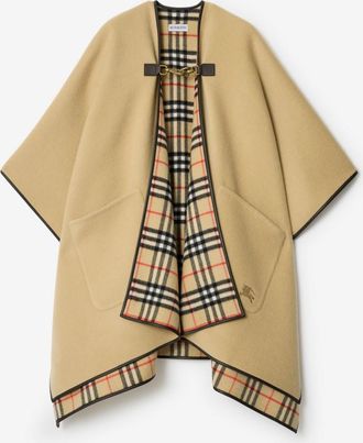Burberry Cape en cachemire Check