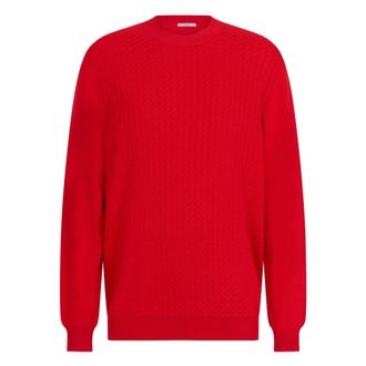 Malo Rundhals-Strickpullover - - Knitwear - Herren - Rot - M