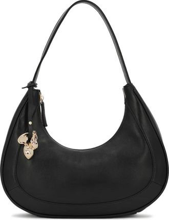 Kazar Femme, Sacs, Noir, Taille: ONE Size Sac &agrave; Main Croissant avec Porte-Cl&eacute;s D&eacute;coratif