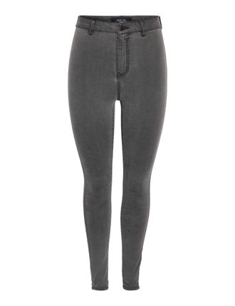 Noisy May Damen Nmella Super Hw Jt173dg Noos Jeans, Dark Grey Denim, XS / 32L EU