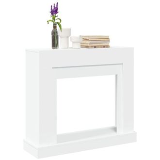 vidaXL Vidaxl - Cadre de chemin&eacute;e blanc 100x30x87,5 cm bois ding&eacute;nierie
