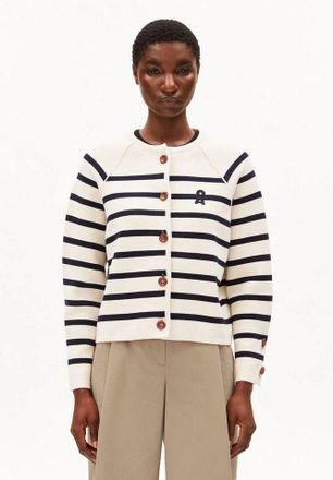 Armedangels Cardigan PLACED STRIPE KNIT CARDIGAN