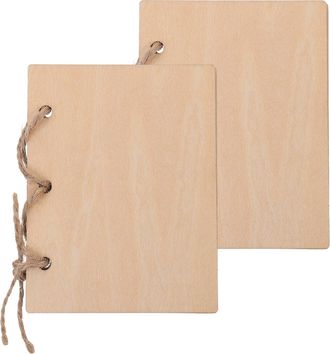 BESPORTBLE WEKAMOS 2 St&uuml;ck Holz Ehegel&uuml;bdeb&uuml;cher f&uuml;r Braut Br&auml;utigam Leere Hochzeitsschwurkarten im Landhausstil Hochzeitserinnerung Dekoration Praktische Gel&uuml;bd