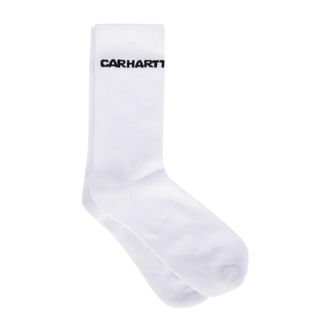 Carhartt Work in Progress Logo Crew Socks - - Underwear - Herren - Wei&szlig; - ONE SIZE