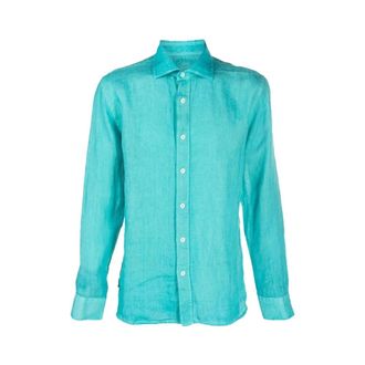 120% Lino Homme, Chemises, Vert, Taille: 2XL Chemise ajust&eacute;e