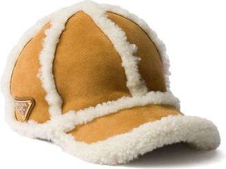 Prada Baseballkappe mit Shearling - Nude