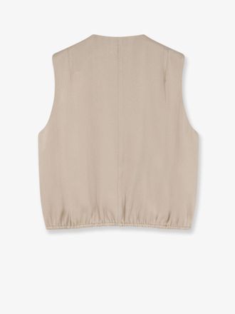 Alysi Womens Top Satin Beige Acetate T-Shirts & Jerseys