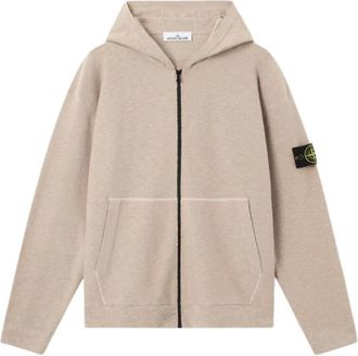 Stone Island Homme, Sweatshirts et sweats &agrave; capuche, Beige, Taille: 2XL Logo Patch Sweat &agrave; capuche