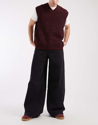 Cotton On Y2K - Superweite Jeans in Tiefschwarz