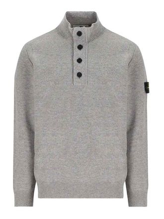 Stone Island Pull Col Rond - Gris