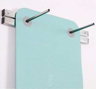 Sport-Tec Wandhalterung für Gymnastikmatten, Aufhängevorrichtung, Wandhalter Wandbefestigung 2-polig