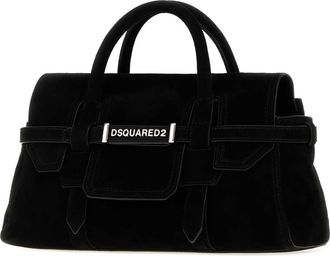 Dsquared2 Womens Black Suede Twin Handbag Borse A Mano Bag