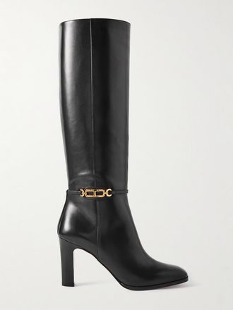 Tom Ford Bottes En Cuir &Agrave; Ornements - Noir