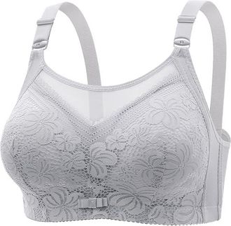 Generic Bustiers pour femme - Bretelles r&eacute;glables - Couverture compl&egrave;te - Soutien-gorge confortable sans armatures - Soutien-gorge sans armatures, argent&eacute;, 40