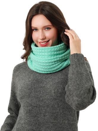 DonDon Schal Damen Winter Winterschal Strickschal Loop Schal Schlauchschal - Türkis
