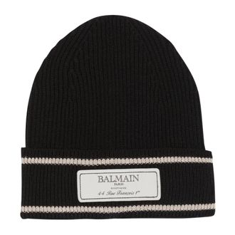 Balmain Femme, Accessoires, Noir, Taille: ONE Size Signature Beanie
