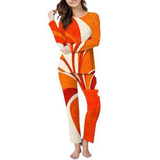 Generic Surv&ecirc;tement en velours pour femme - 2 tenues d&eacute;contract&eacute;es - Pull &agrave; manches longues - Haut court - Ensemble de v&ecirc;tements de d&eacute;tente pour femme - Ensem