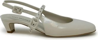Halmanera Sandalen - Dina14 Ivory Tofu Patent Leather Glaze Sandals - Gr. 36 (EU) - in Grau - f&uuml;r Damen