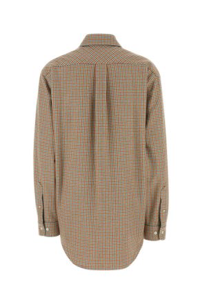 Miu Miu Gingham Flannel Shirt - Orange