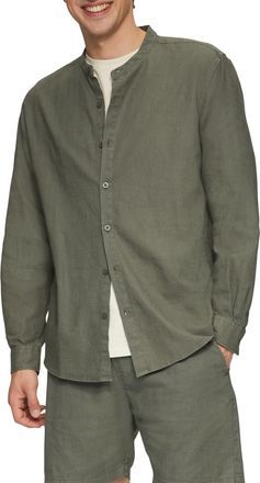 QS by s.Oliver Herren 2146329 Hemd Langarm, Leinenmix, 7929, S EU