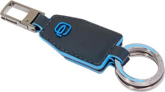 Piquadro unisex, Accessoires, Bleu, Taille: ONE Size Porte-cl&eacute;s en cuir divisible avec mousqueton