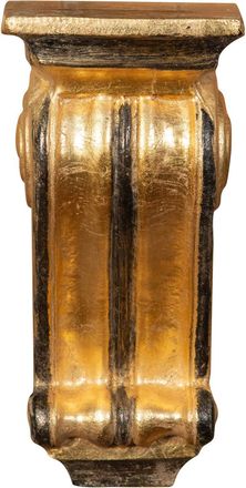 Biscottini International Barockregal 30 x 15 x 15 cm | Regal antikes Gold | Wandregale Shabby Chic | kleine Konsole Barock für die Wand