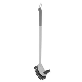 BESPORTBLE Toilettenb&uuml;rste mit Langem Griff Gebogene Wc B&uuml;rste aus Robustem Kunststoff Rutschfester Haltegriff f&uuml;r Gr&uuml;ndliche Badreinigung Geeignet f&uuml;r Enge Ecke