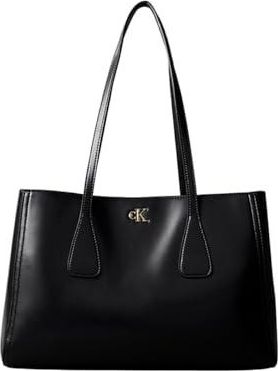 Calvin Klein Ck Medium Work Tote VFU - DESERT TAUPE One Size, Yih - Black Antique Light Gold, Taille unique