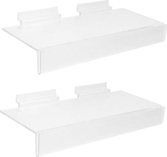 BESPORTBLE MUSISALY 2 St&uuml;ck Transparente Slatwall Schuhregale aus Robustem Material Wandmontierbare Schuhablage f&uuml;r Sneaker High Heels Sportschuhe Vielseitig Ein