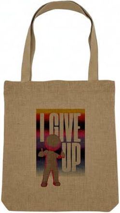 Fabulous Sac Shopping Tote Bag Aspect Lin - I Give Up Collage Vintage Illustration Art Humour Thumbs up Meme - Sac de Courses Toile Epaisse 360g Beige Naturel 