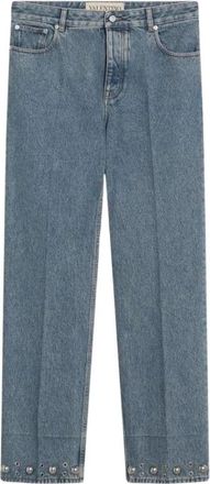 Valentino Garavani Homme, Jeans, Bleu, Taille: W32 Pantalon en denim avec cabochons