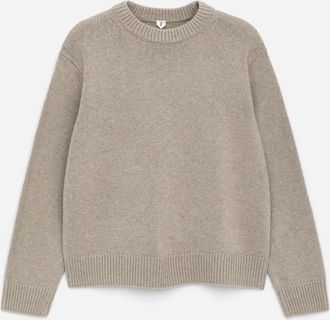 Arket Pullover Aus Schwerem Wollstrick -Beige