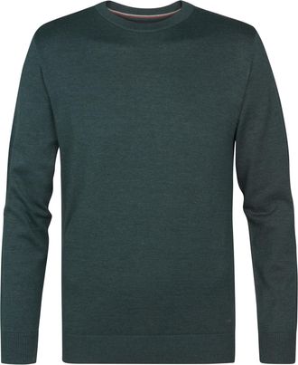Petrol Industries Herren Pullover - Rundhalsausschnitt - Regular Fit - Feinstrickpullover - Herrenbekleidung - Grün - XL
