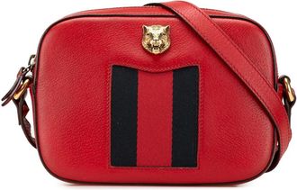 Gucci Hobo Bags - Leather Animalier Web Disco Crossbody - Gr. unisize - in Rot - f&uuml;r Damen