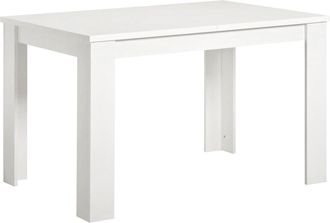 Homestyle4u Esstisch ausziehbar 120&times;80 cm Wei&szlig; - moderner Holztisch f&uuml;r Esszimmer & K&uuml;che - erweiterbar auf 160 cm f&uuml;r bis zu 6 Personen, 3166