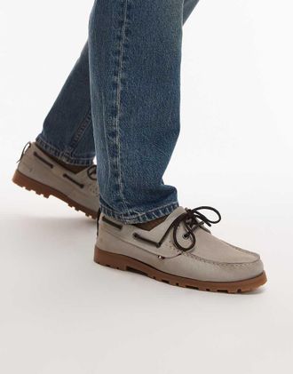 Tommy Hilfiger Bootsschuhe aus Wildleder in Beige-Neutral