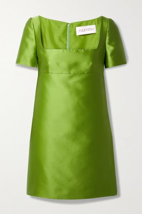 Valentino Garavani Mini-robe En Mikado - Vert