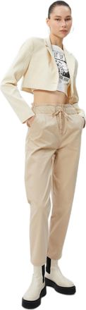 Koton Women Trousers Pants Style Elastic Waistband Drawstring Cotton Pockets