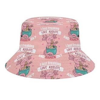Generic Axolotl Et -1 Chapeau Soleil Pliable Chapeaux De Pêcheurs Anti-UV Pêcheur Cap pour Camping Excursions Plein Air