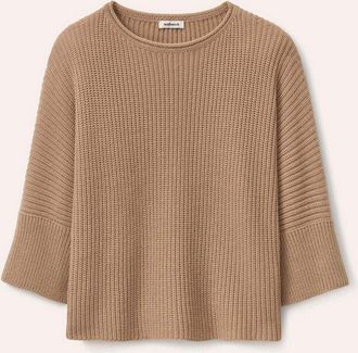 Walbusch Rundhalspullover Damen Pullover mit Kimono&auml;rmel Rundhals Langarm, modern