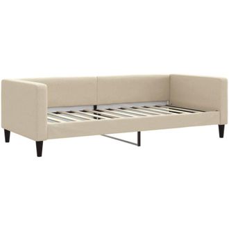 vidaXL Tagesbett Creme 90x200 cm Stoff Vidaxl