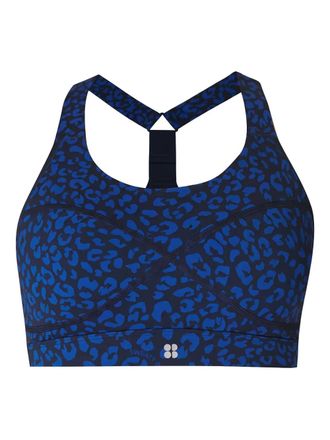 Sweaty Betty haut de sport Power à imprimé animalier - Bleu