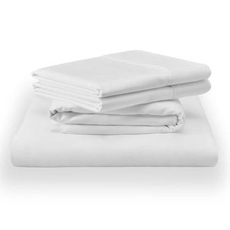 Tempur-Pedic Tempur, klassisches Bettlaken-Set, Baumwolle, Weiß - King Size