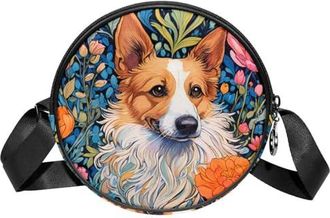 Generic Sac &agrave; bandouli&egrave;re rond pour femme, petit sac &agrave; bandouli&egrave;re color&eacute; avec fermeture &eacute;clair, bretelles r&eacute;glables, sac &agrave; main rond d&eacute;contract&eacute; pour femmes 