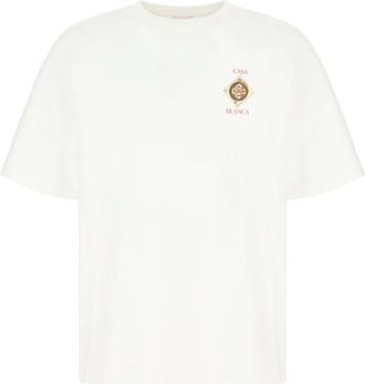 Casablanca Homme, Tops, Blanc, Taille: S T-Shirt Imprim&eacute;