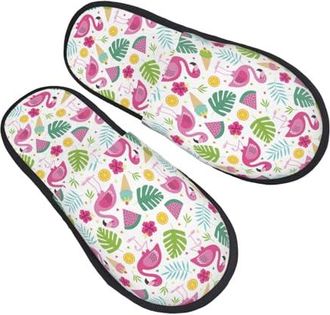 Generic Pantoufles En Coton Flamant Roses Mignon C Lavables Pantoufles DH&ocirc;tel Chaud Maison Slippers Pour Voyage Chambre Invit&eacute; M