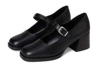 Steve Madden Escarpins Lisbonne pour femme, cuir noir, 41-42 EU